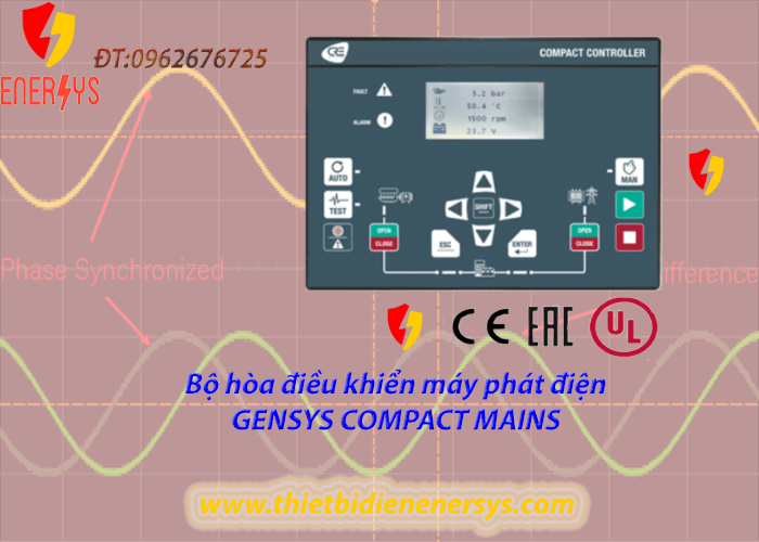 Bộ hòa điều khiển Gensys Compact Mains - Thiết bị điện Enersys